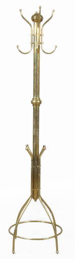 Brass hall tree (#13028) on Jul 26, 2022 | William Bunch Auctions ...