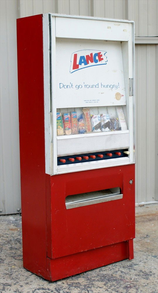 115: Lance Snack Machine, 1960's, 59" h, 25" w, 13-1/2"