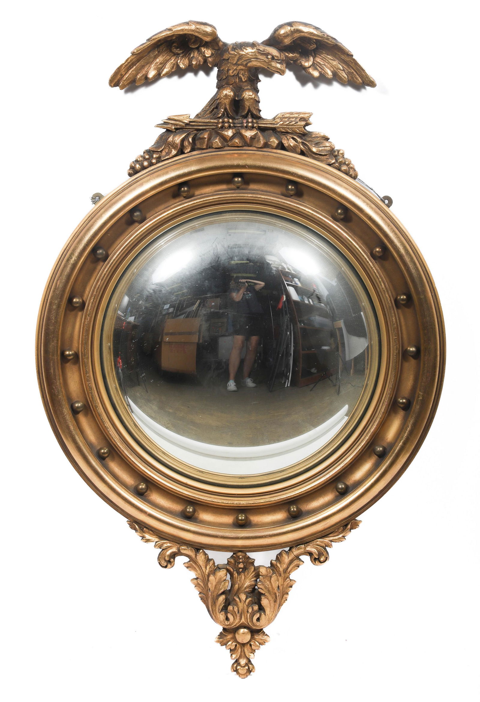 Federal Style Gilt Painted Bullseye Mirror