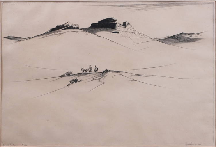 Gerry Pierce Etching "Desert Riders" (#15546) on Aug 23, 2022 | William ...