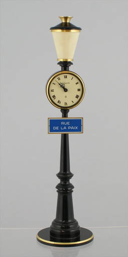 Lecoultre Figural Street Lamp Clock "rue De La Pai