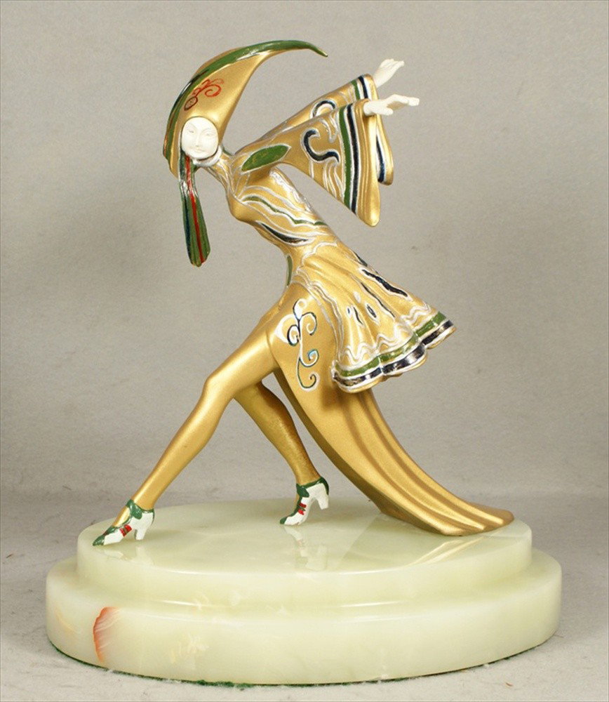 Replica Gerdago Firebird Sculpture On Green Onyx