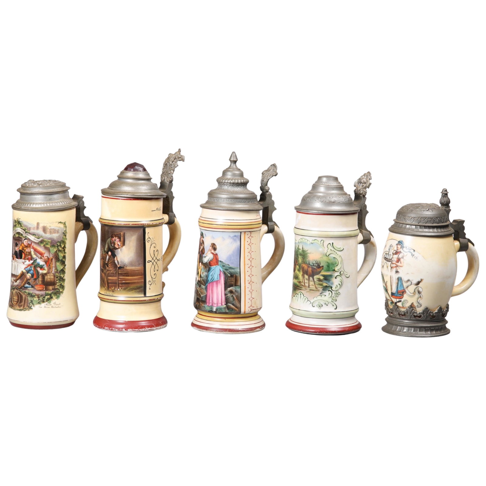 (5) Half Liter Lithophane Beer Steins - Oct 11, 2022 | William Bunch ...