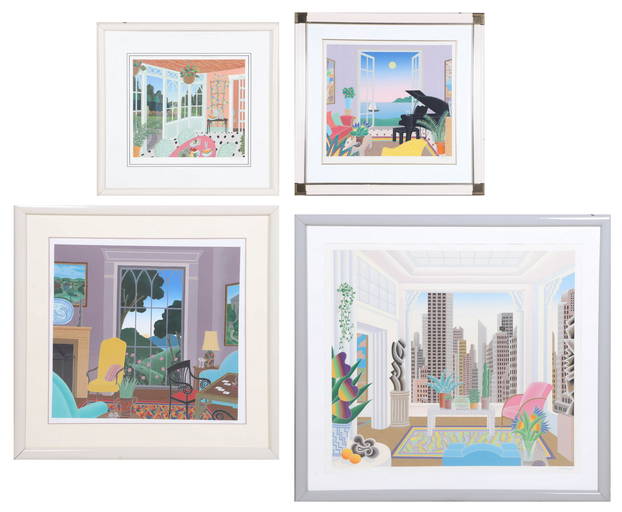 Thomas Mcknight 4 Framed Serigraphs
