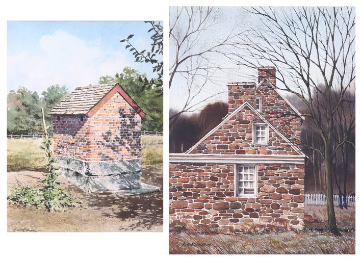 Richard Bollinger & Larry Kuzmin 2 Watercolors