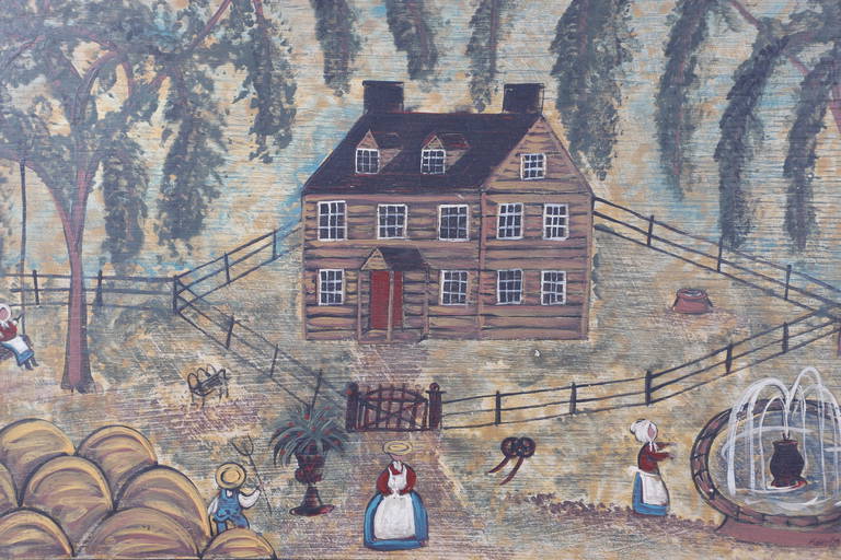 Kathy Graybill Folk Art Painting "A Primitive Place" (#1573) on Jan 03 ...