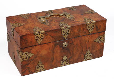 Georgian Brass Mounted Rosewood Tea Caddy.