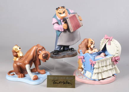 4 Disney Classic Collection Porcelain Figurines