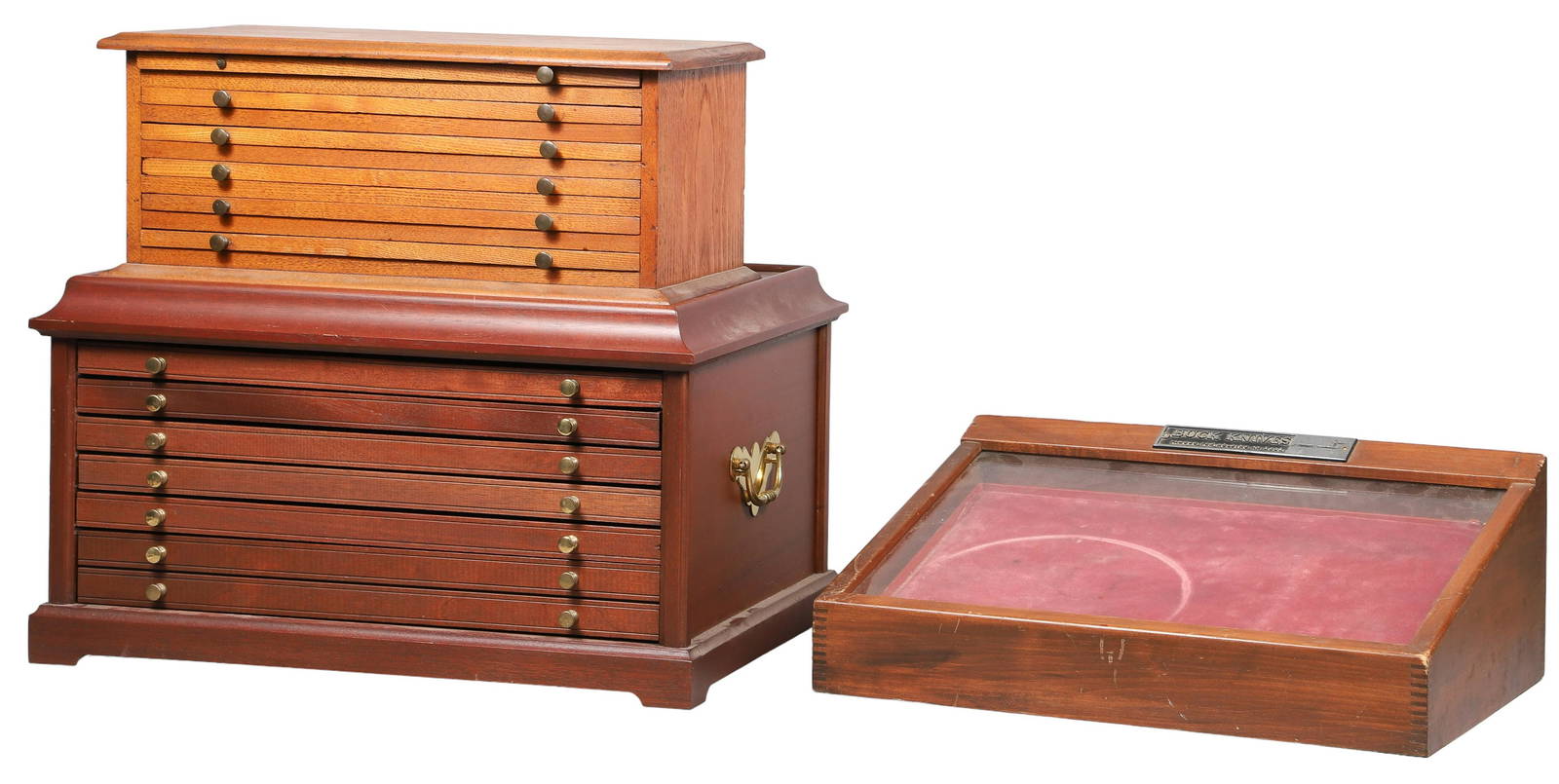 (3) Counter Top Chests And Display Case Auction