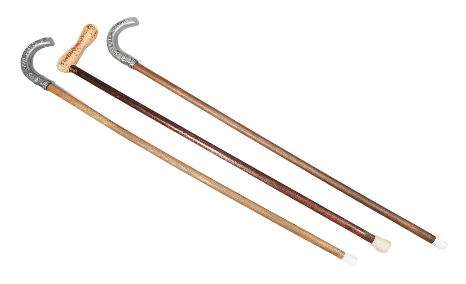 (3) 1976 Presidential Election Walking Stick Canes Auction