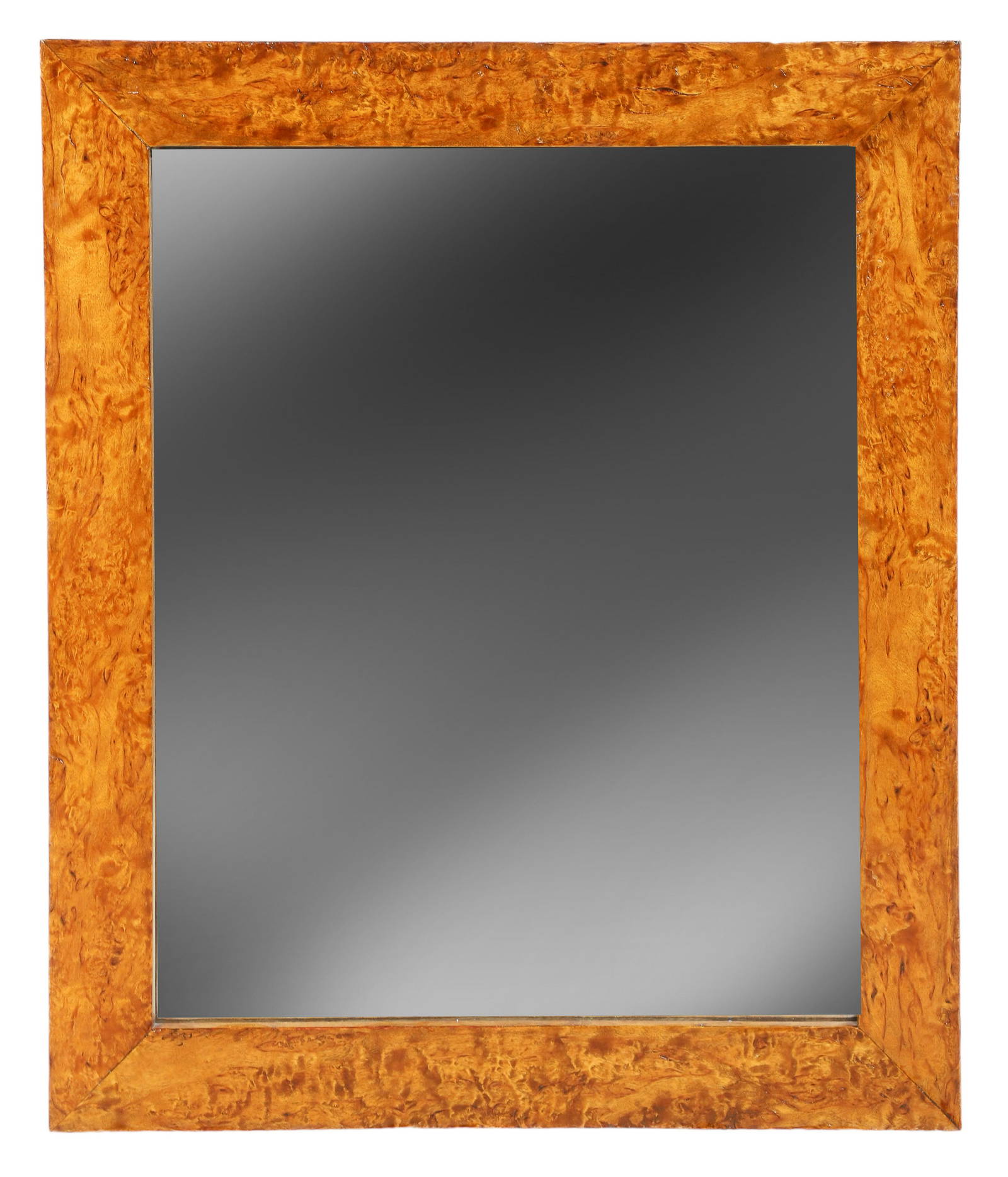 Solid Figured Maple Rectangular Wall Mirror Auction