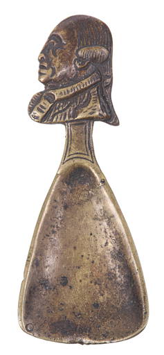 Brass George Washington Tea Caddy Spoon
