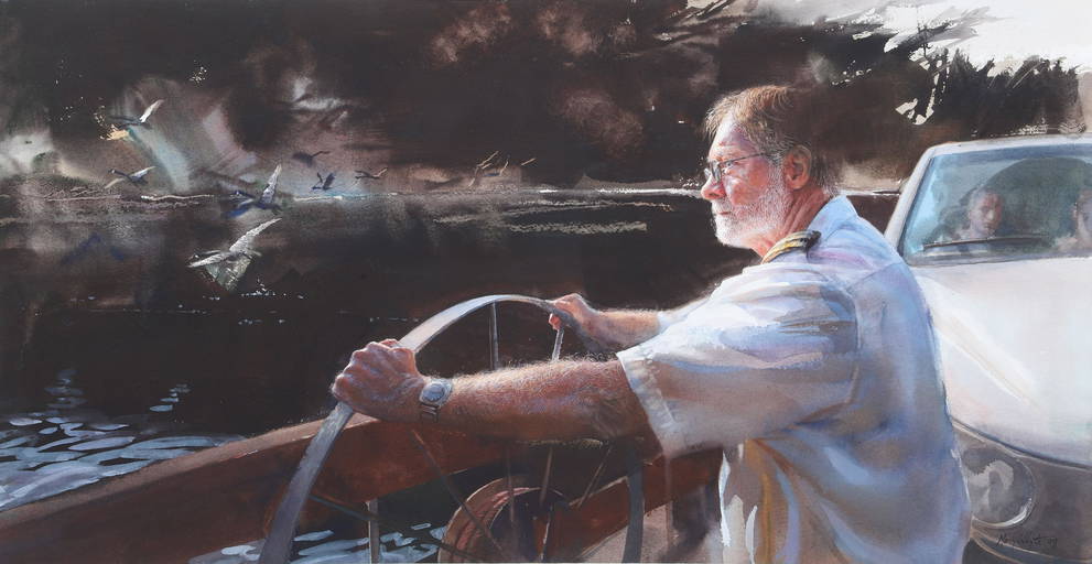 Mary Whyte Painting "crossing"