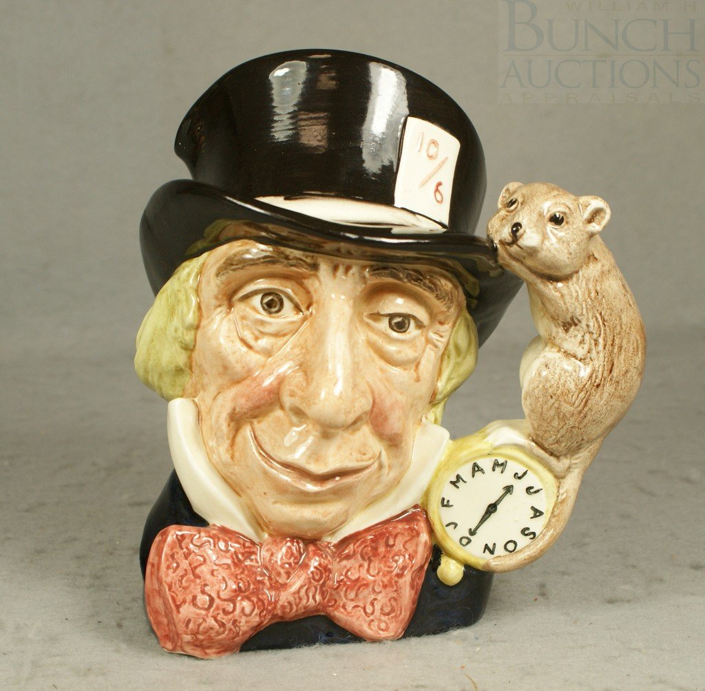 3165: Royal Doulton Mad Hatter toby jug, D6598, 7" tall