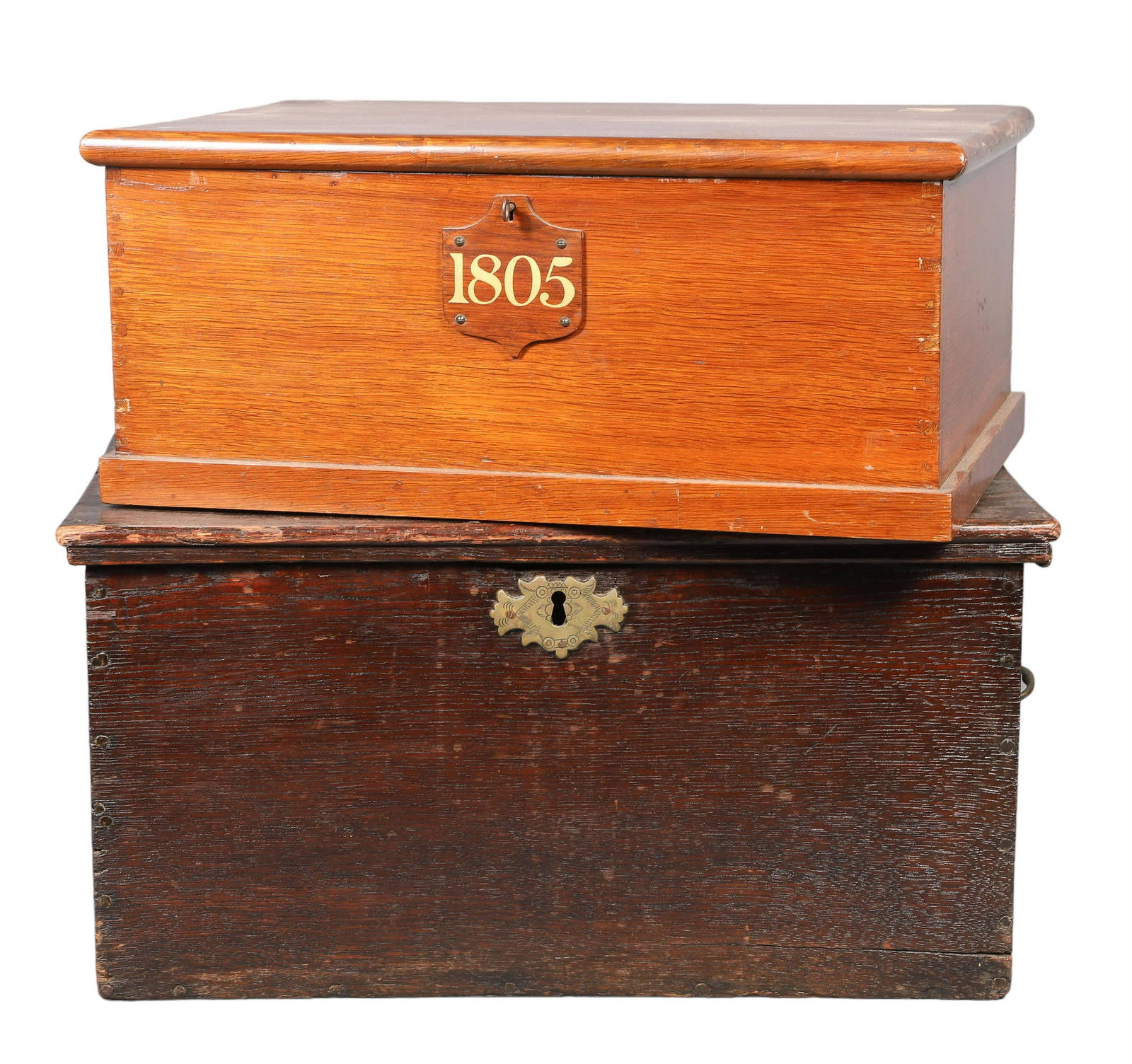 18th C French Oak Box, English Oak Box, 19th C Auction