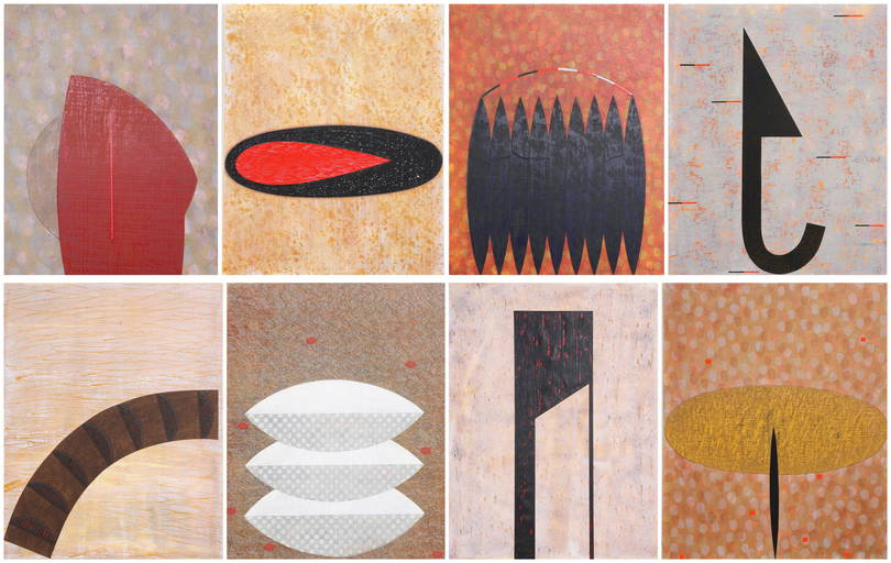 (8) Larry Spaid Abstract Paintings