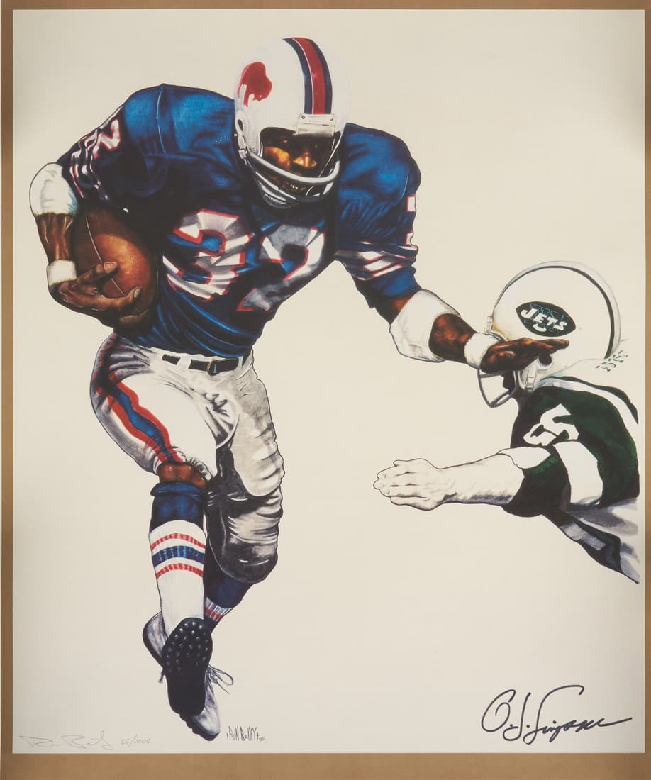 Oj Simpson Signed Lithograph Auction