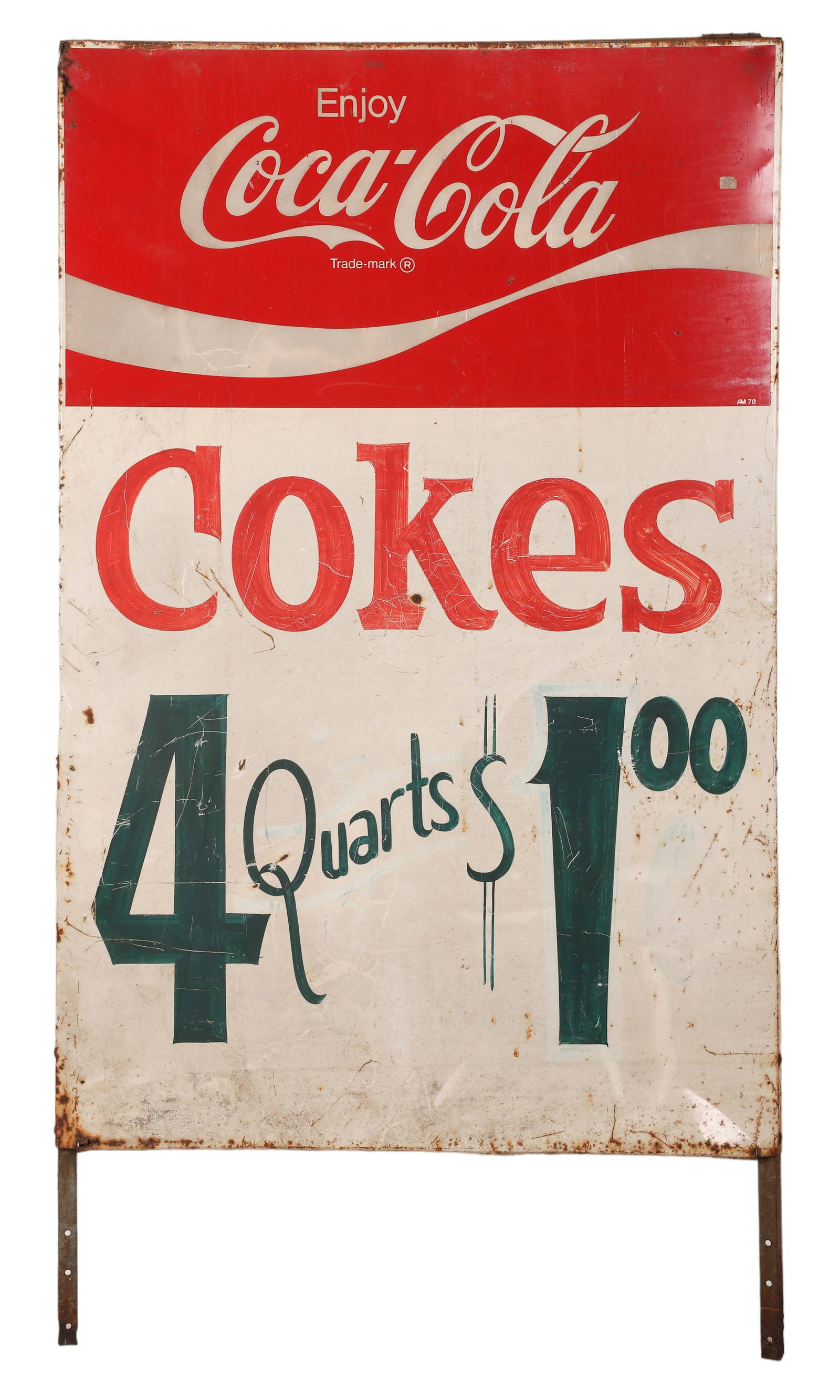 Metal Painted Coca Cola Sign Auction