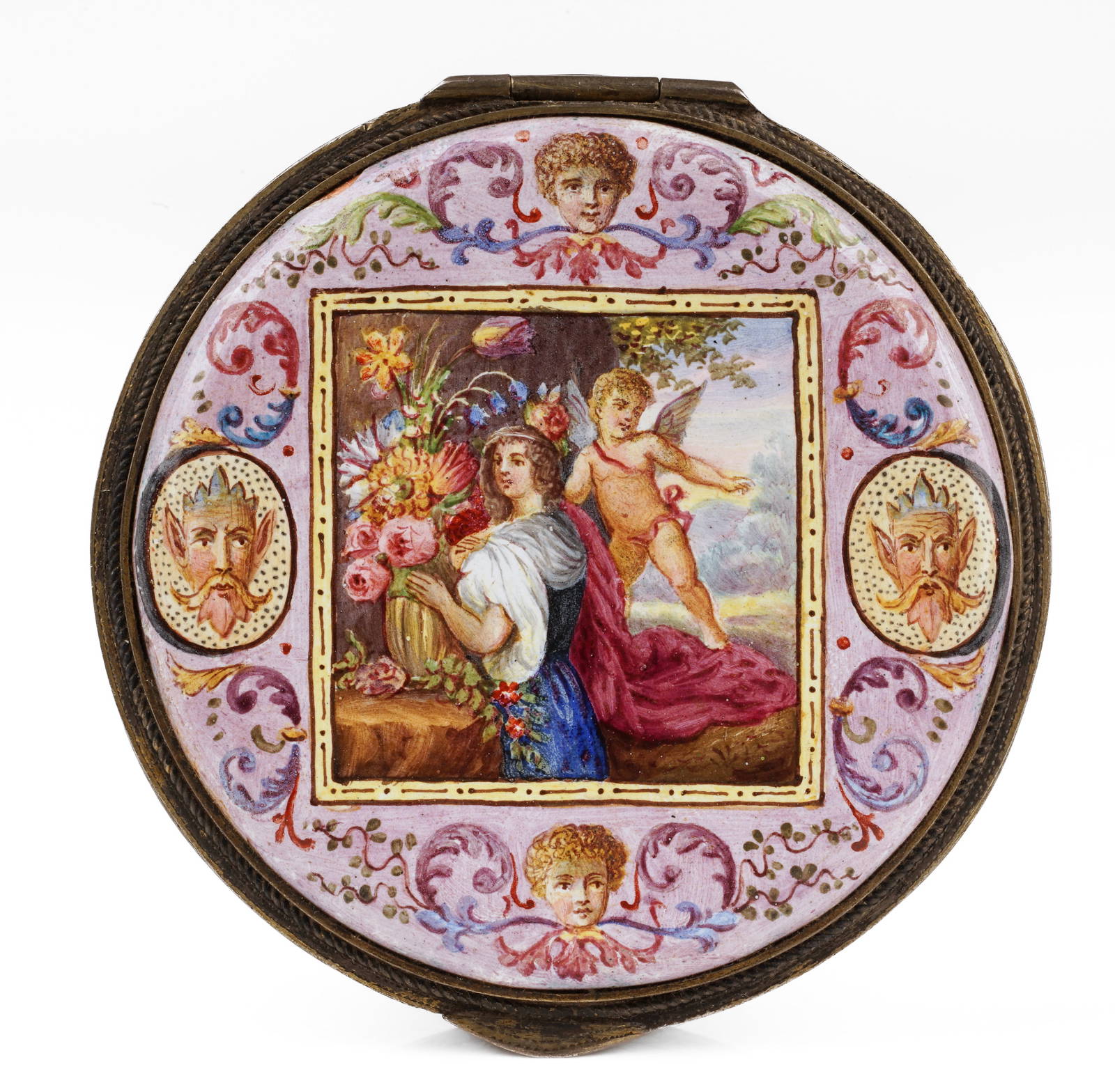 Round Viennese Enamel Box Auction