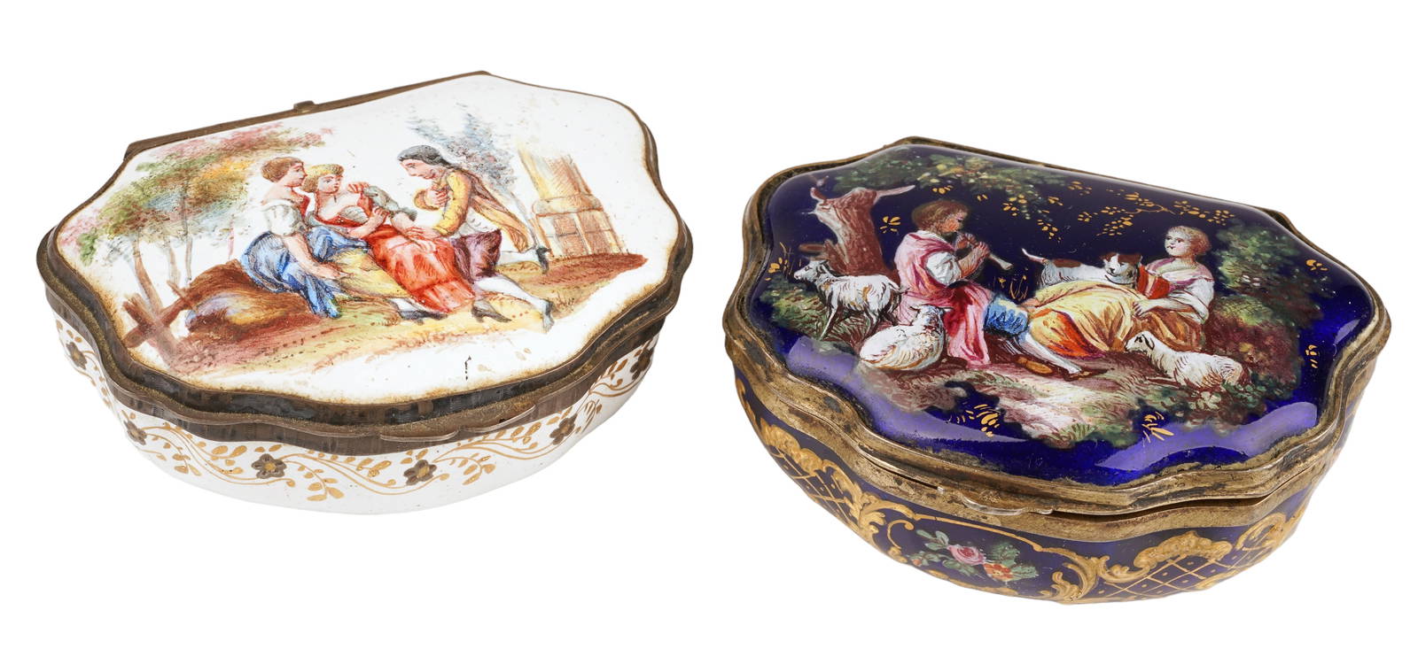(2) Viennese Enamel Boxes Auction