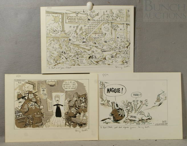Tony Auth, American, B 1942, Editorial Cartoonist