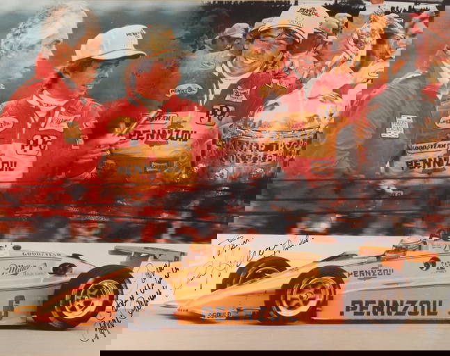 Nascar Roger Penske & Rick Mears Autographs