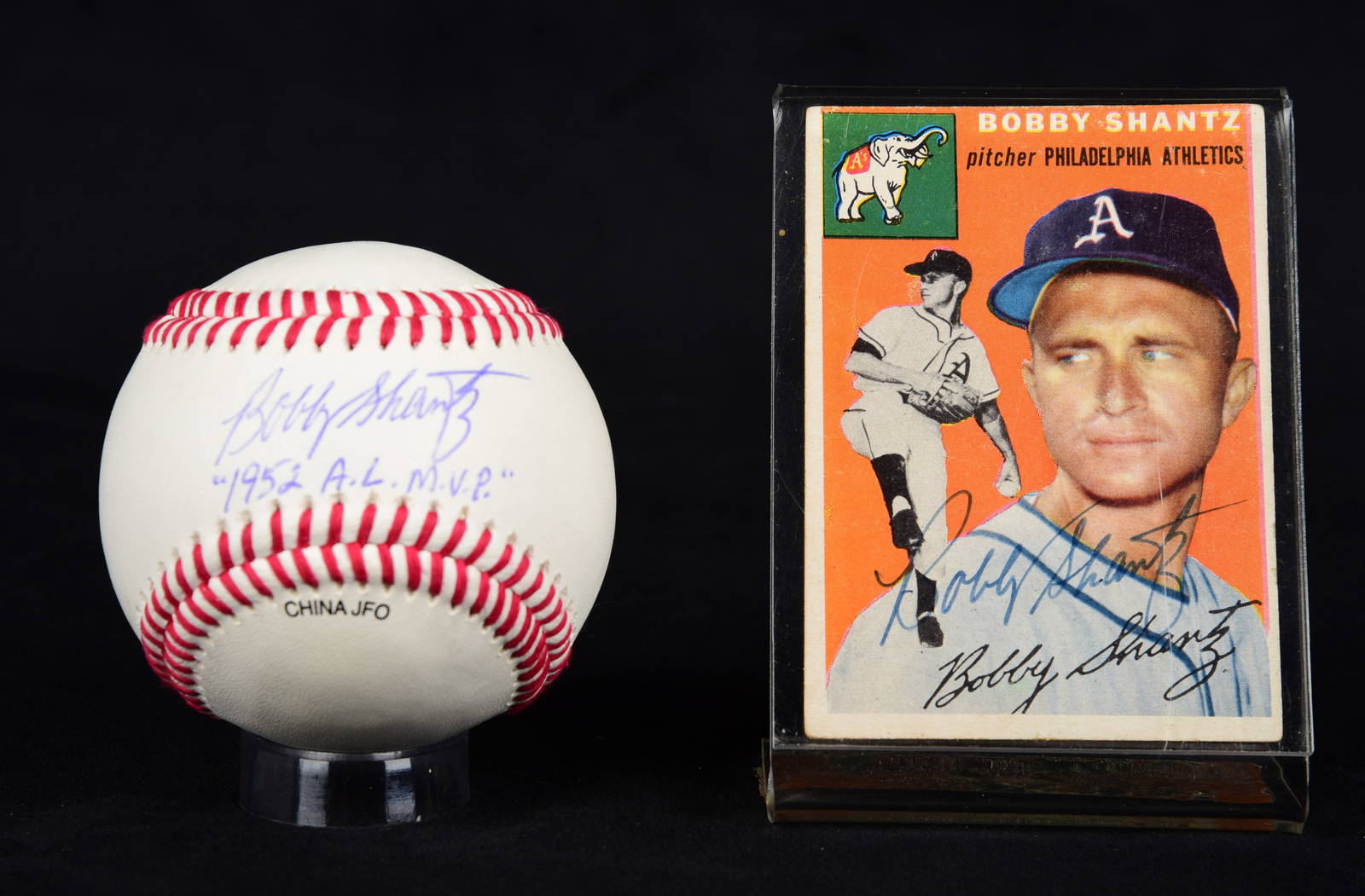 Bobby Shantz Signed Ball And Card Auction