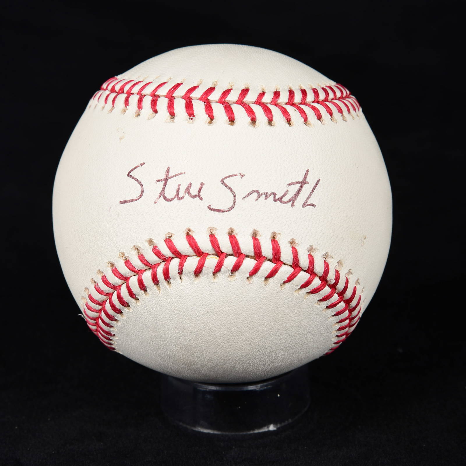 Steve Smith Signed Baseball Auction