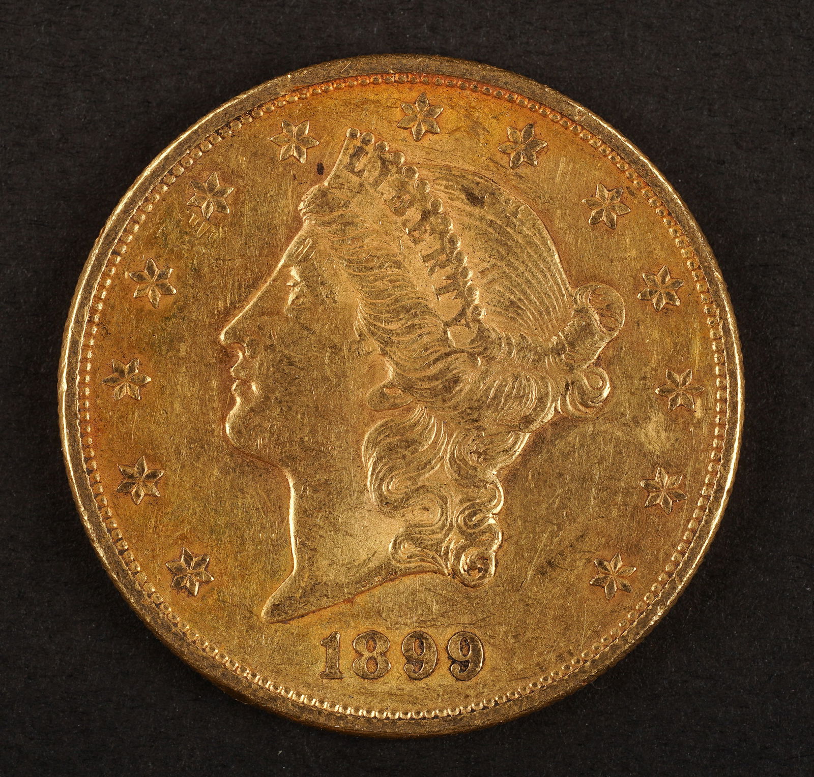1899 Liberty Head $20 Type 3 Gold Coin, With Motto Auction