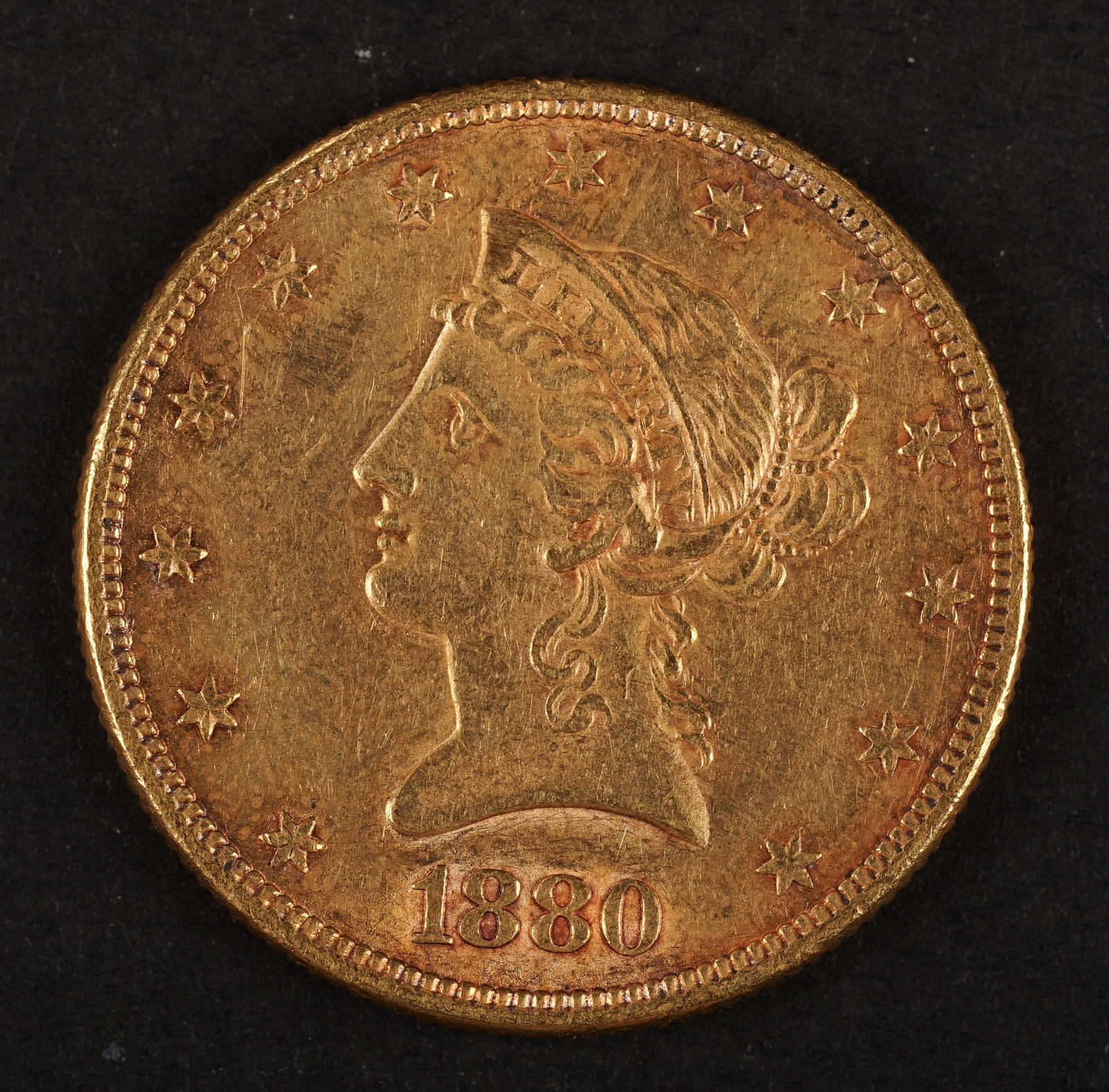 1880 Liberty Head $10 Type 3 Gold Coin, With Motto Auction