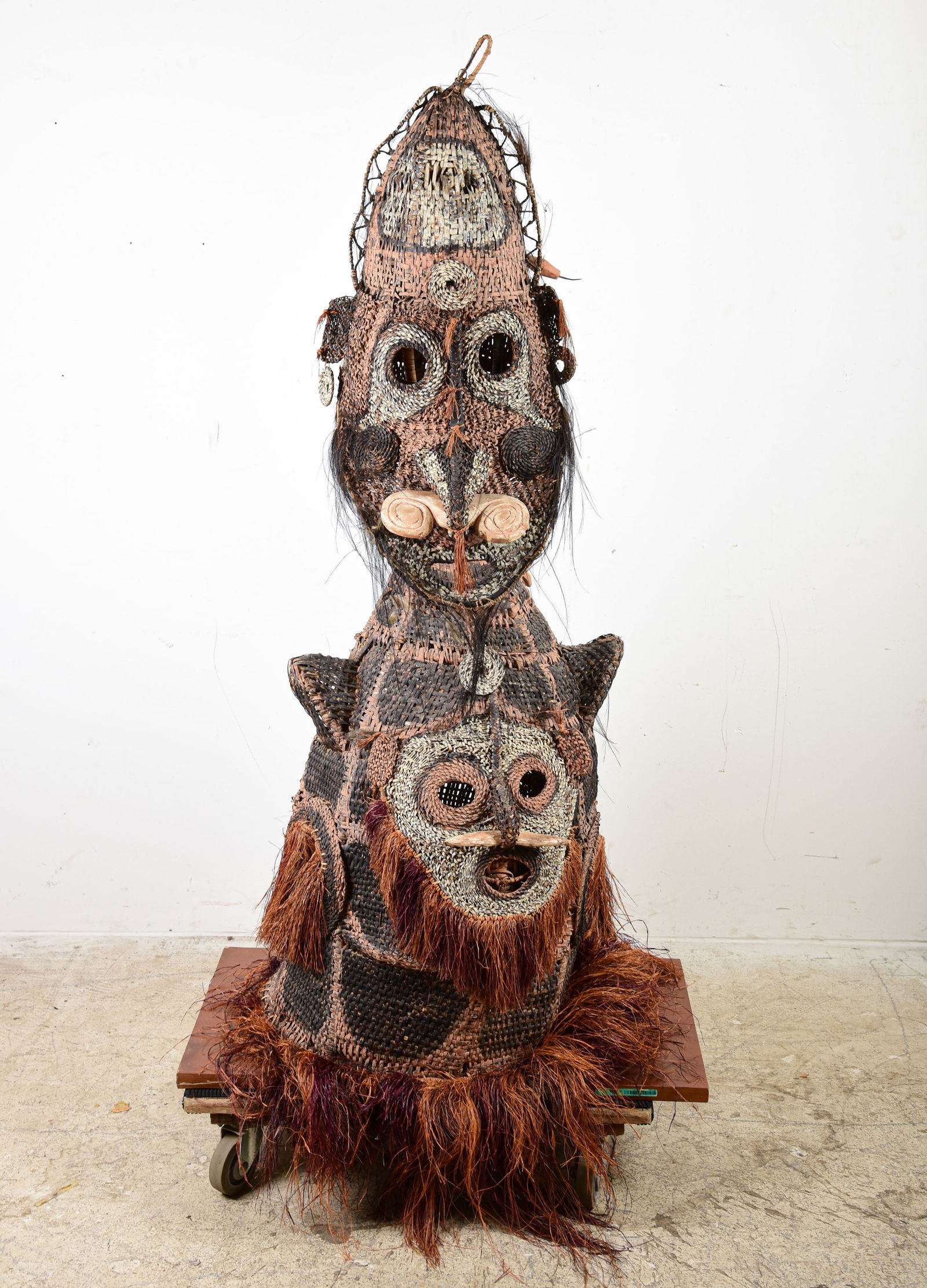 Middle Sepik River Valley Tumbuan Woven Mask Auction