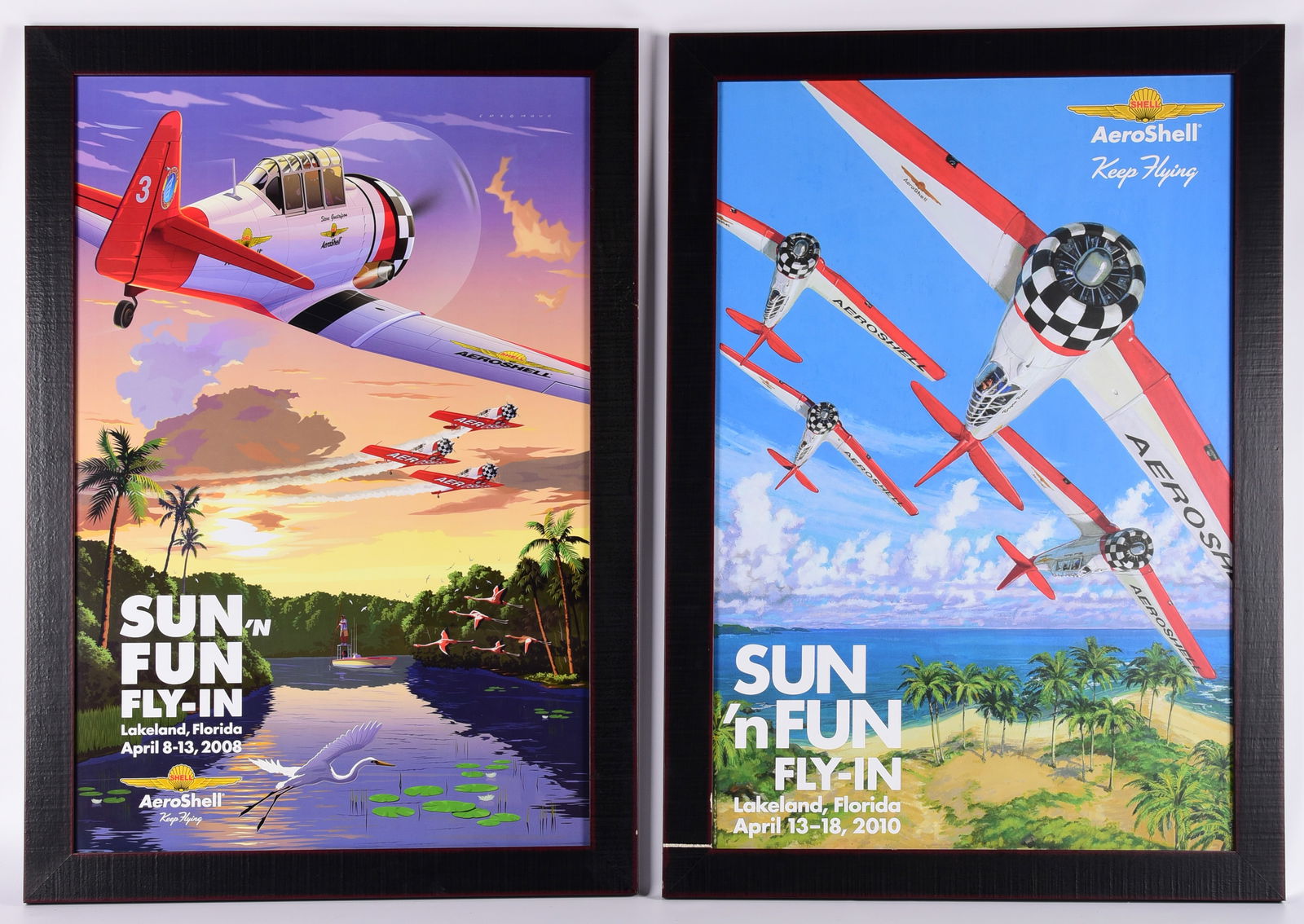 (2) Aeroshell Sun 'n Fun Fly-in Posters Auction
