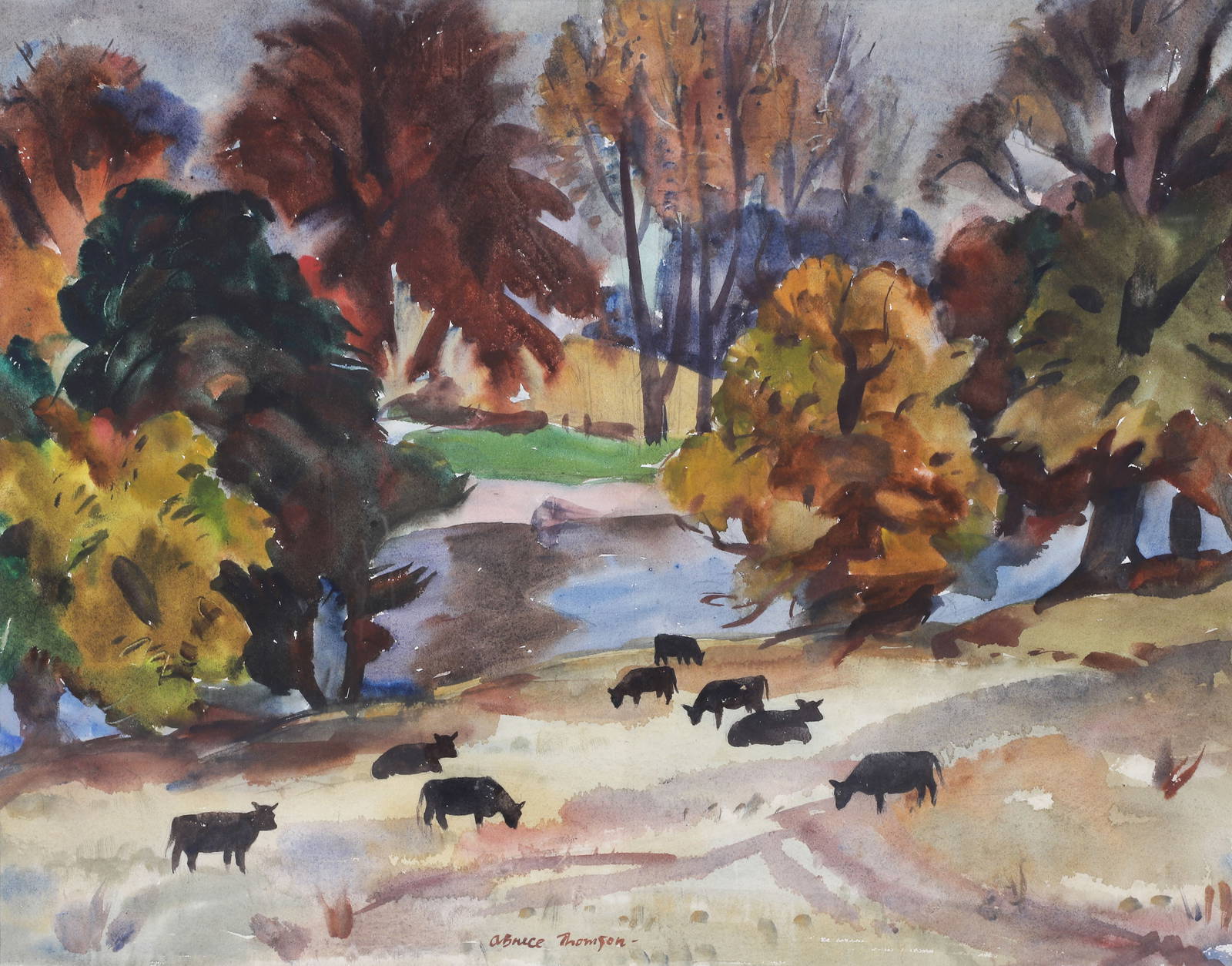 Adam Bruce Thomson "autumn Afternoon, Tweedside" Auction