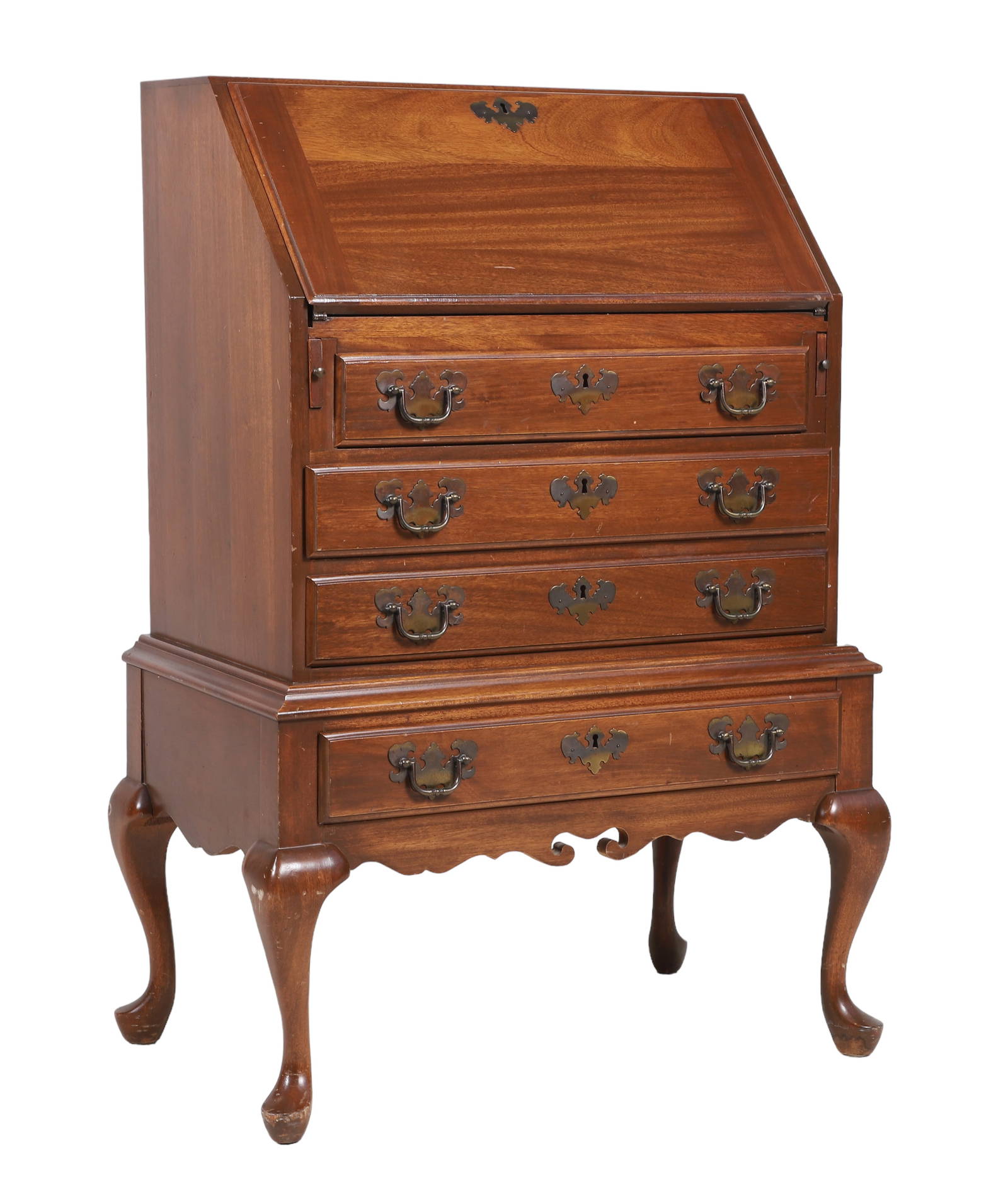 Maddox Queen Anne Style Mahogany Slant Front Desk Auction