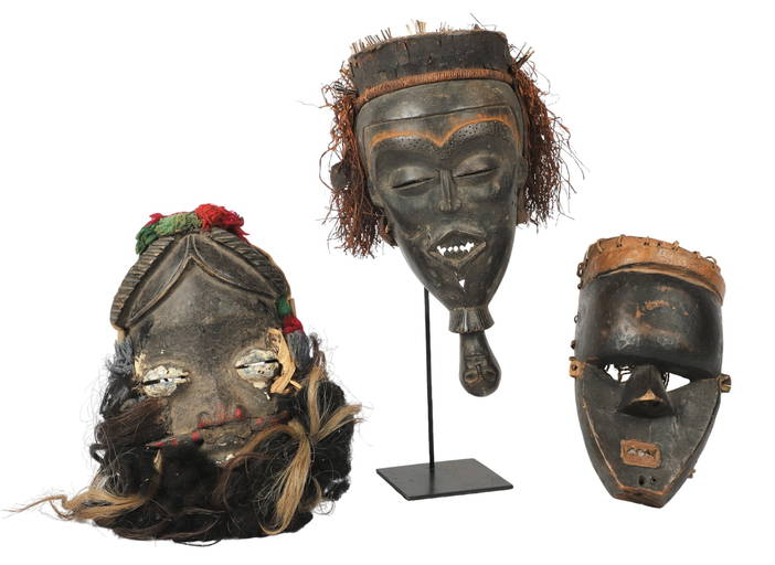 (3) African Tribal Ritual Masks