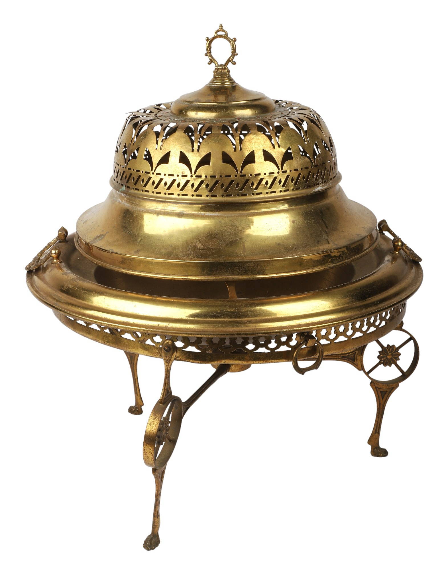 Large Middle Eastern Pierced Brass Brazier Auction