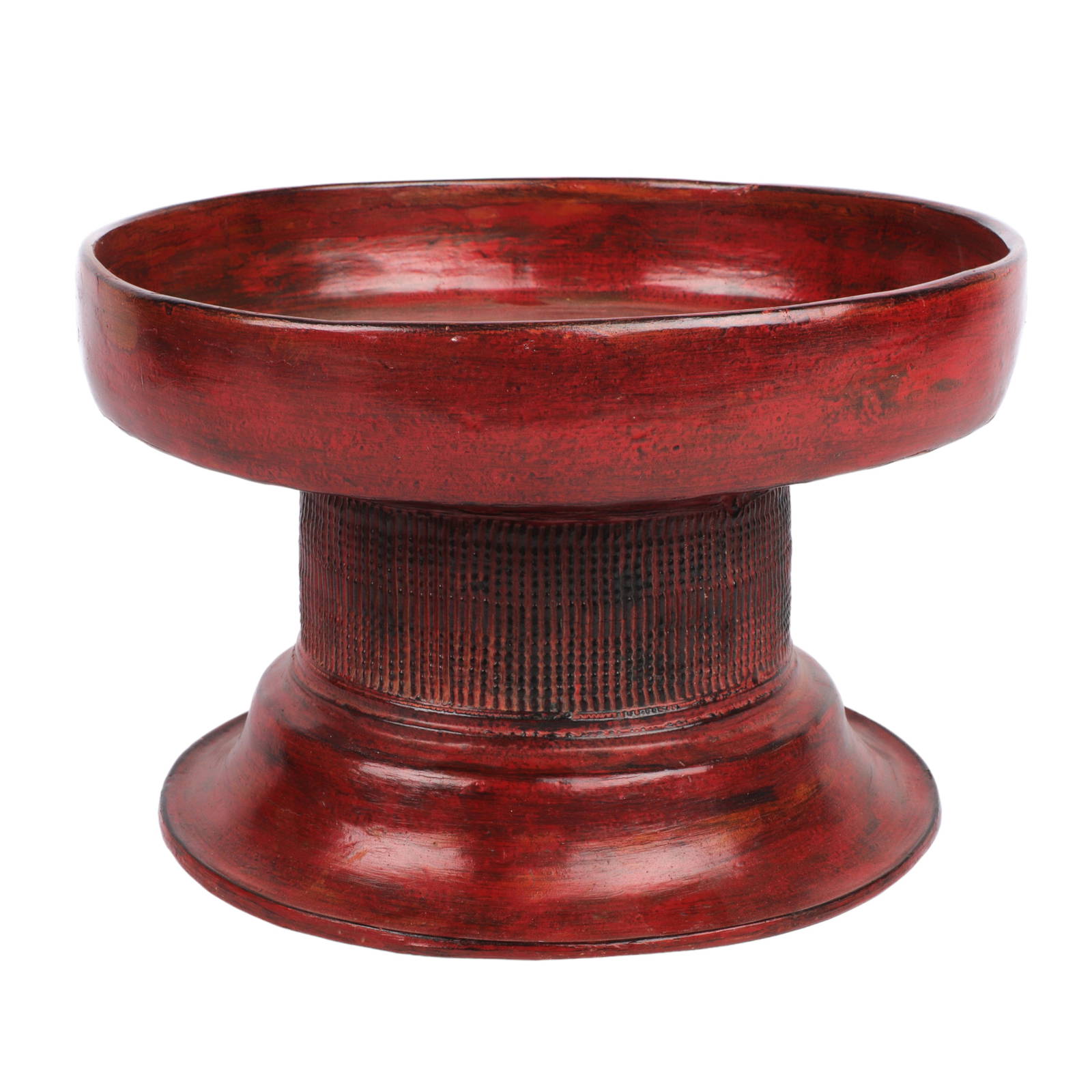 Large Chinese Red Lacquer Footed Bowl Auction