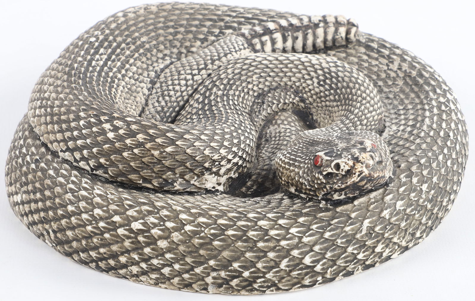 Cast Cement Rattlesnake Garden Sculpture Auction