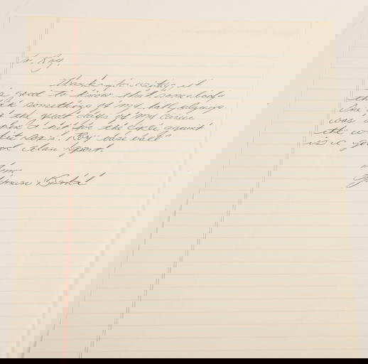 Lyman Bostock Handwritten & Signed Letter