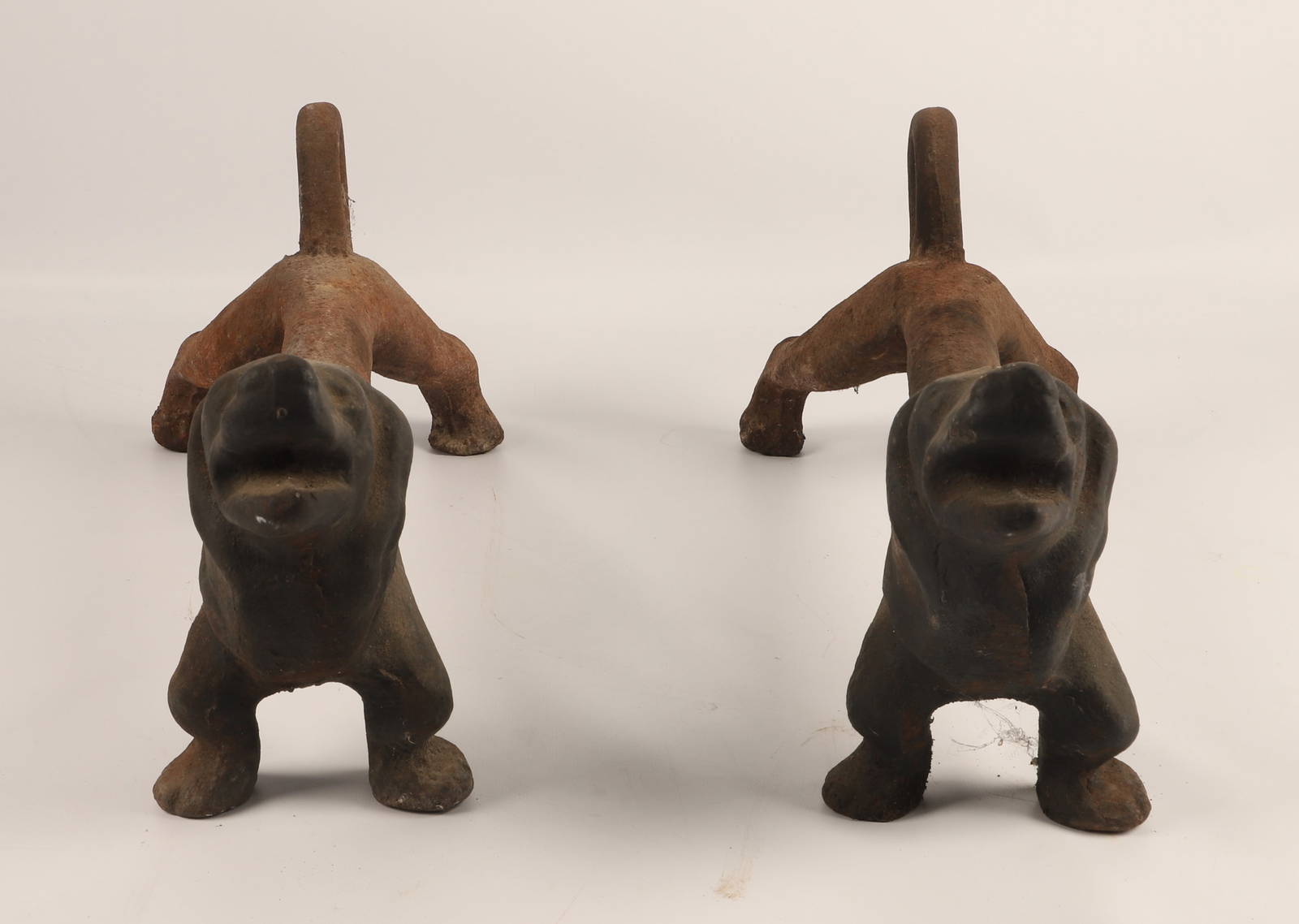 Pair Of Cast Iron Dachshund Fire Dogs Auction