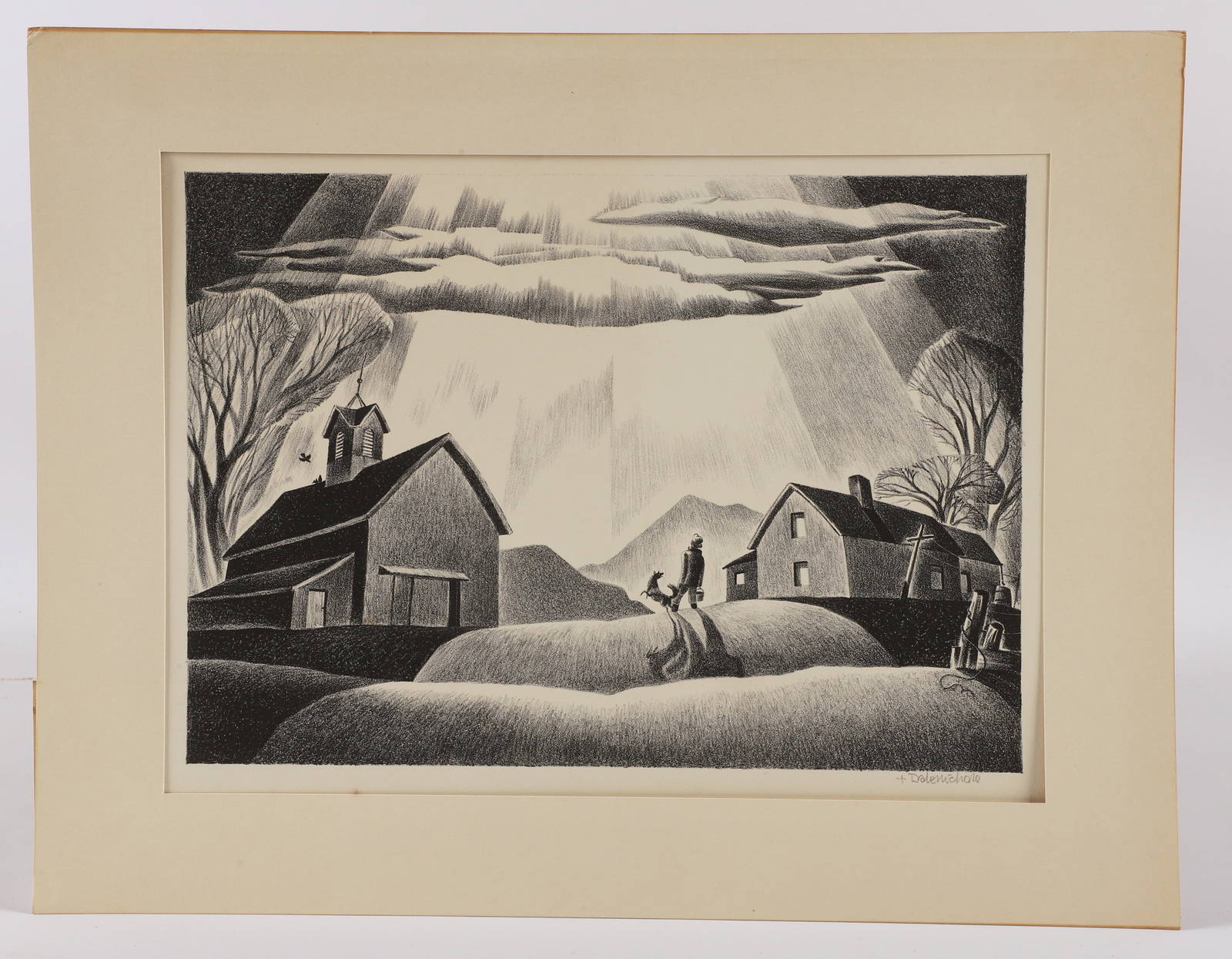 Dale Nichols Signed Lithograph "partners" Auction