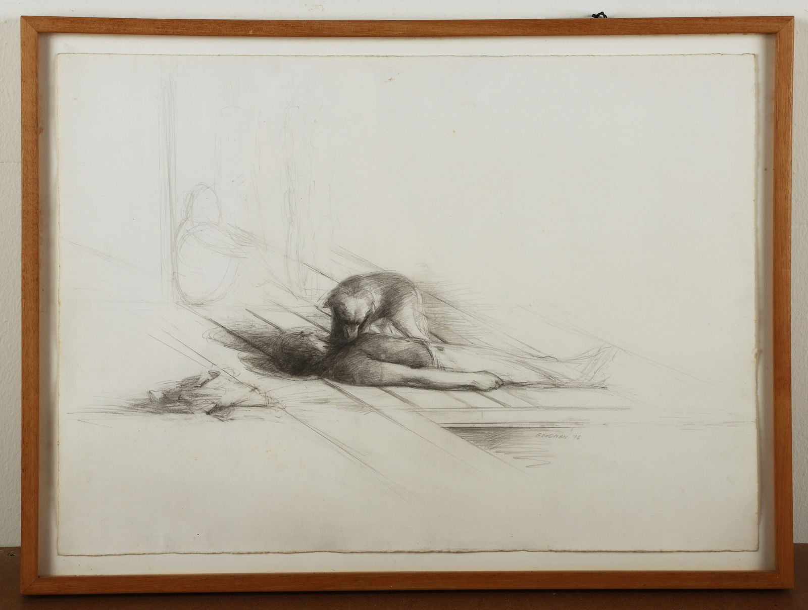 Sidney Goodman "dog Smelling A Man" Auction