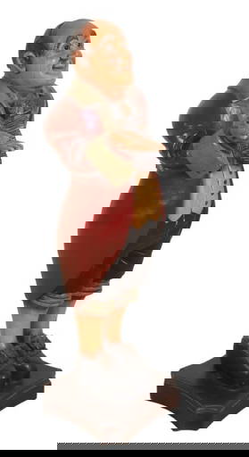 Wooden Butler Figure With Open Hand