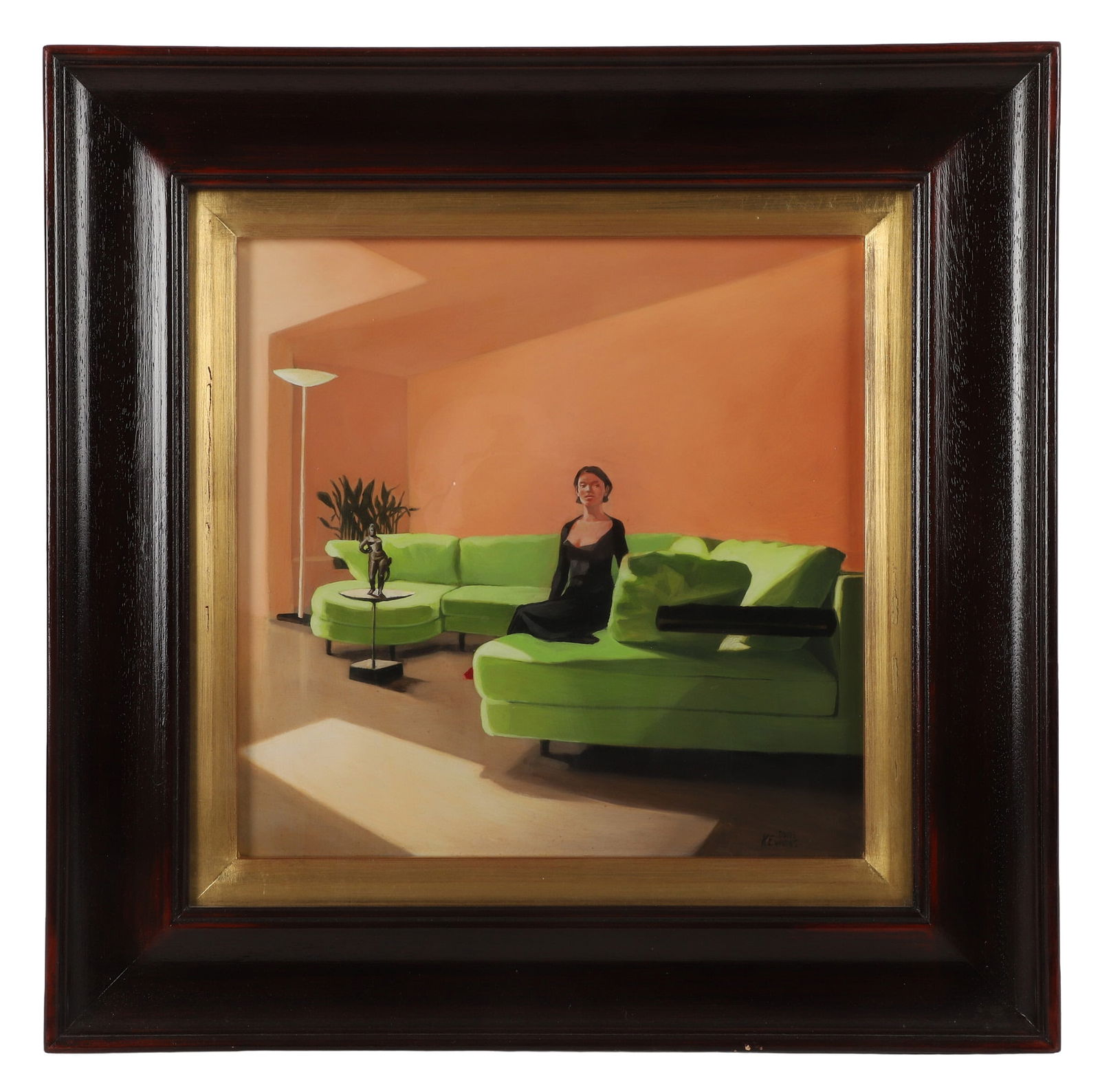 Kerri-jane Evans "woman On Green Sofa" Auction