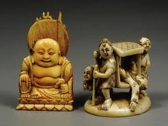 ANTIQUE JAPANESE CARVED IVORY NETSUKE OF A BUDDHA - May 19, 2013 ...
