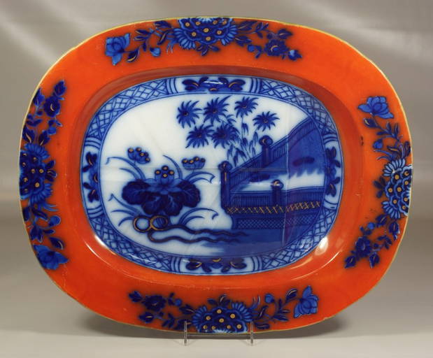 Unsigned ironstone flow blue "Oriental" pattern tree - Feb 25, 2014 ...