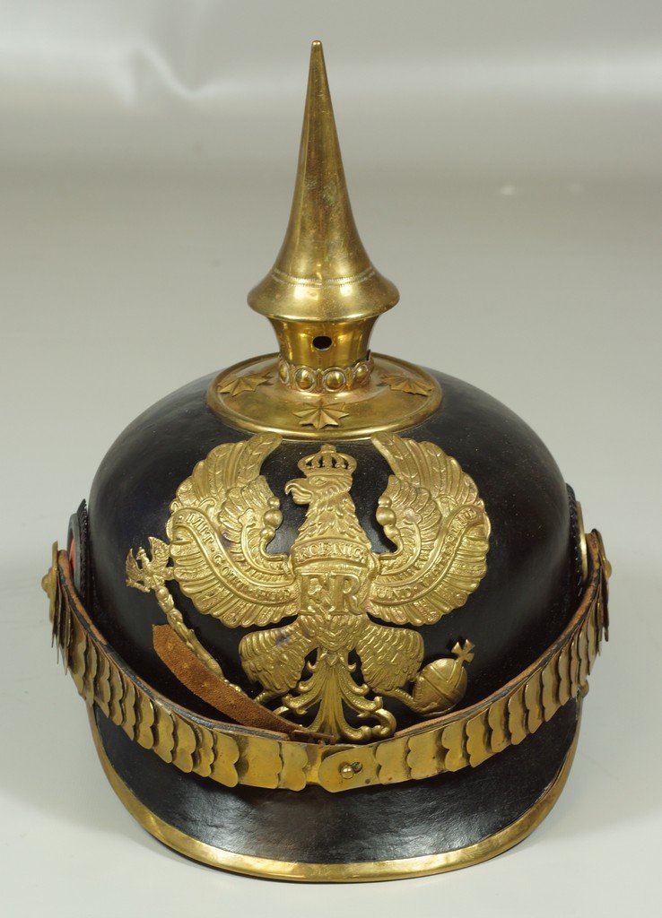 Imperial German Prussian Officers Leather Pickelhaube,