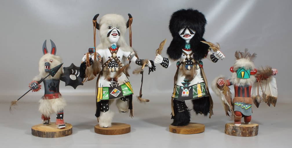 (4) Hopi Kachini Dolls: "eagle", Signed Mary Begay, 11"
