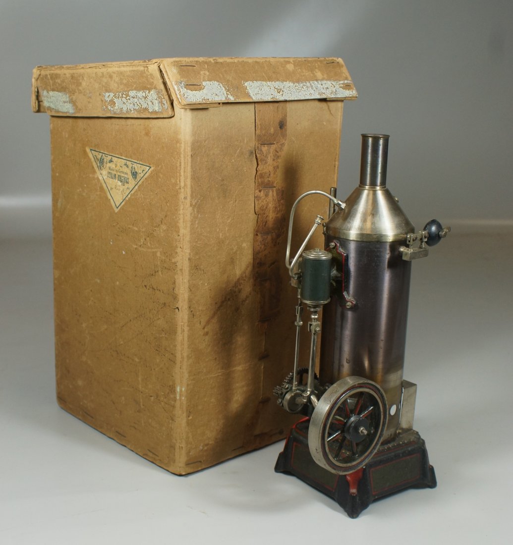 Josef Falk upright steam engine, cast iron base