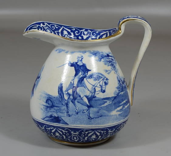 Buffalo Pottery George Washington Pitcher, Mark To Base